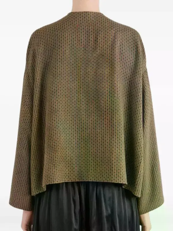 UMA WANG Geometric Print Open-front Jacket