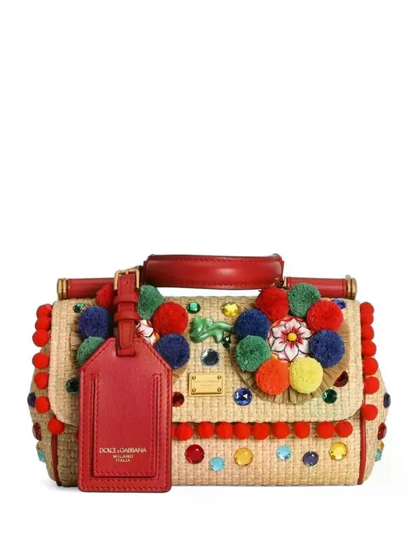 Dolce & Gabbana Mini My Sicily Raffia Handbag