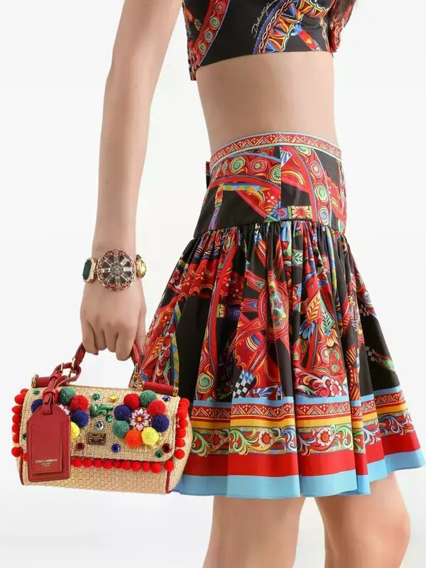 Dolce & Gabbana Mini My Sicily Raffia Handbag