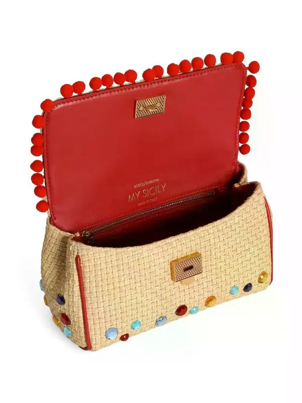 Dolce & Gabbana Mini My Sicily Raffia Handbag