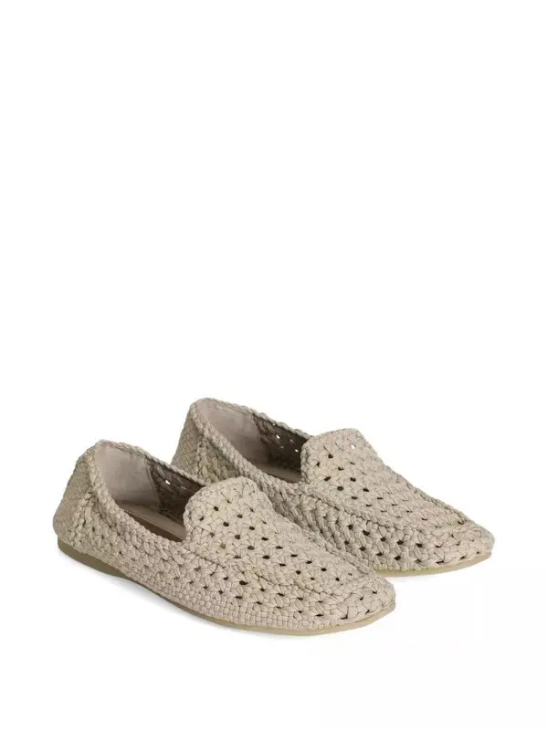 Dolce & Gabbana Woven Fabric Slip-on Slippers