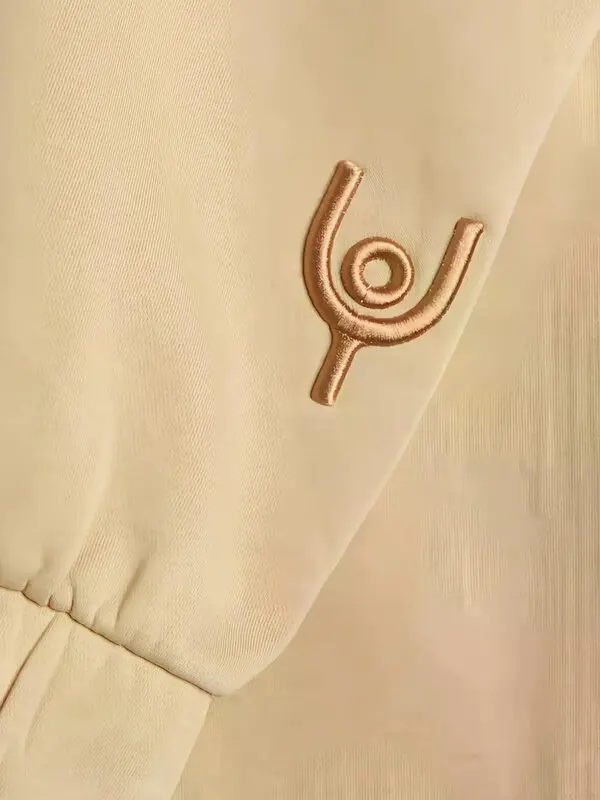 NOW YOU LIVE Magna Embroidered Track Pants - Neutrals