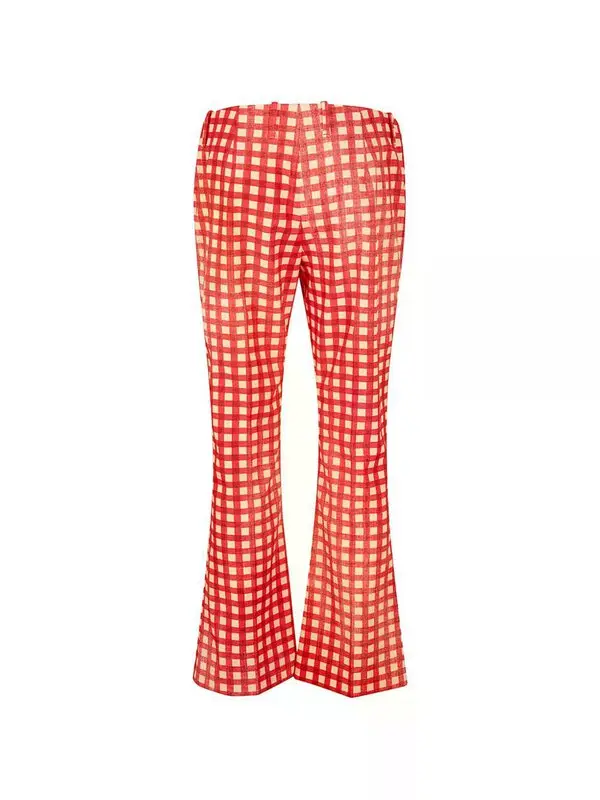 Ermanno Scervino Gingham Check Flared Trousers