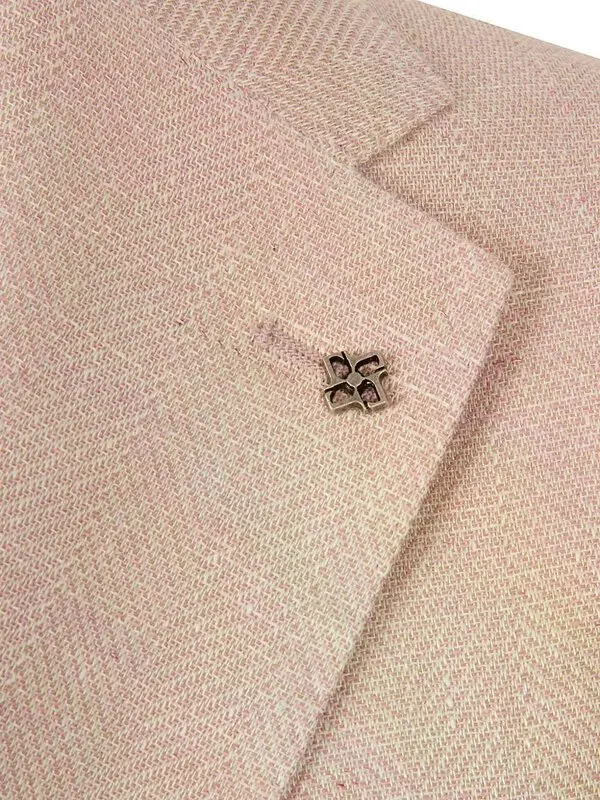 Tagliatore Herringbone-weave Blazer - Pink
