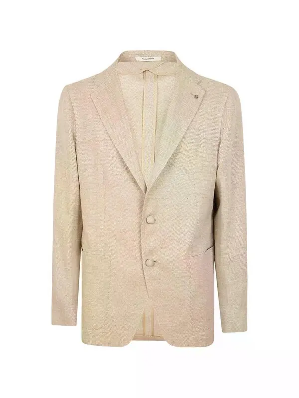 Tagliatore Herringbone-weave Notched-lapel Blazer - Brown