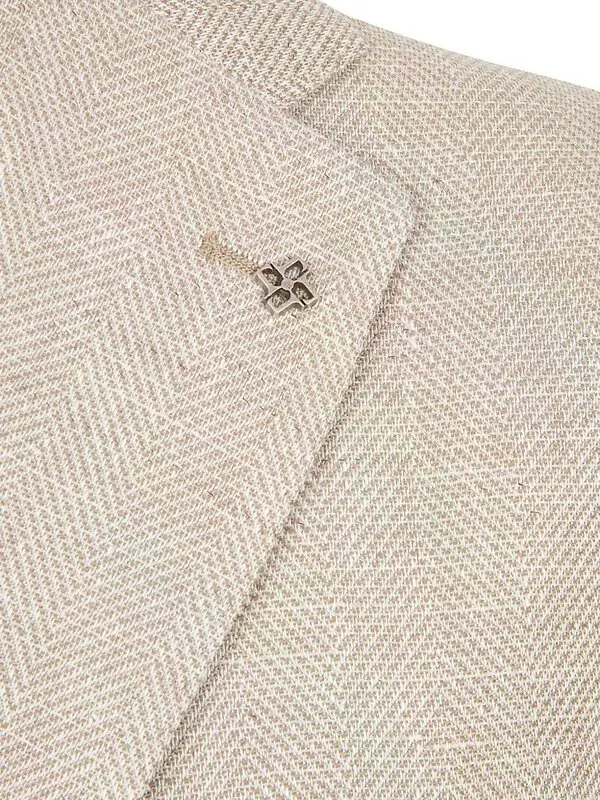 Tagliatore Herringbone-weave Notched-lapel Blazer - Brown