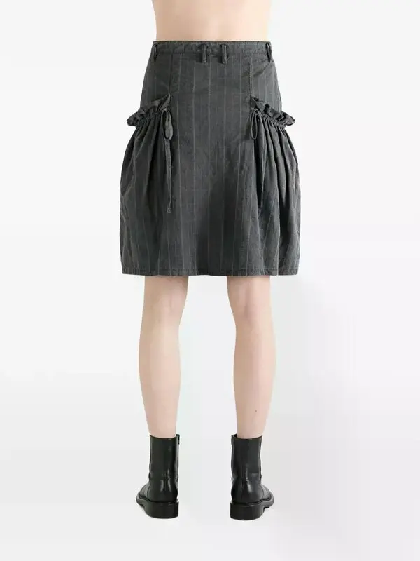 Y’s Pinstripe Drawstring Midi Skirt