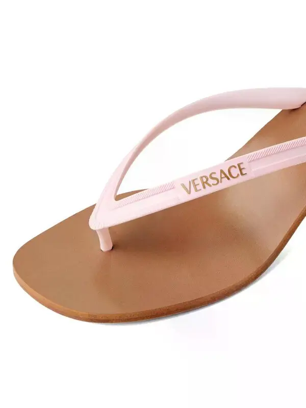 Versace Sophie Rubber Thong Sandals - Pink