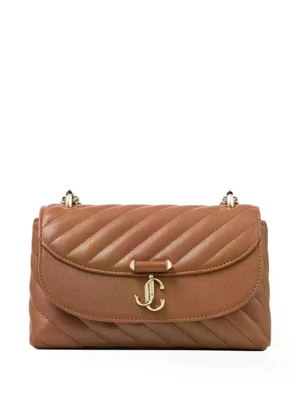 JIMMY CHOO Curve Quilted Leather Crossbody Bag With Monogram