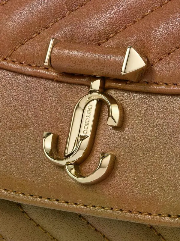 JIMMY CHOO Curve Quilted Leather Crossbody Bag With Monogram
