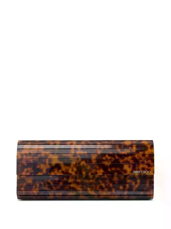 JIMMY CHOO Sweetie Tortoiseshell-effect Clutch Bag - Brown