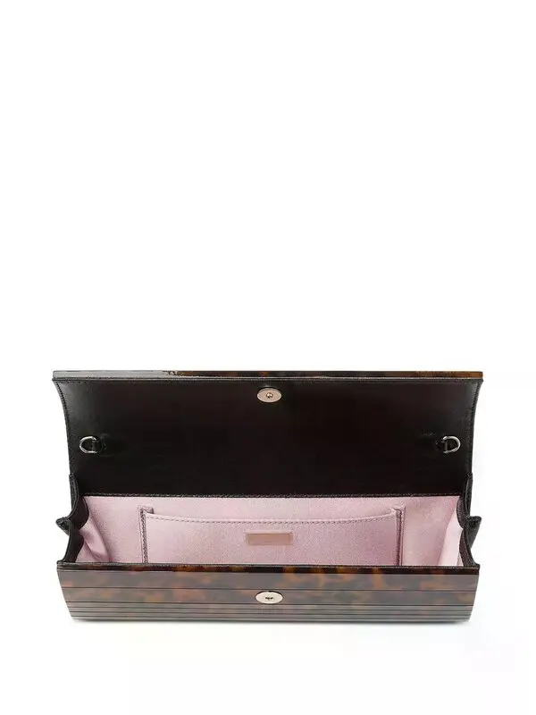 JIMMY CHOO Sweetie Tortoiseshell-effect Clutch Bag - Brown