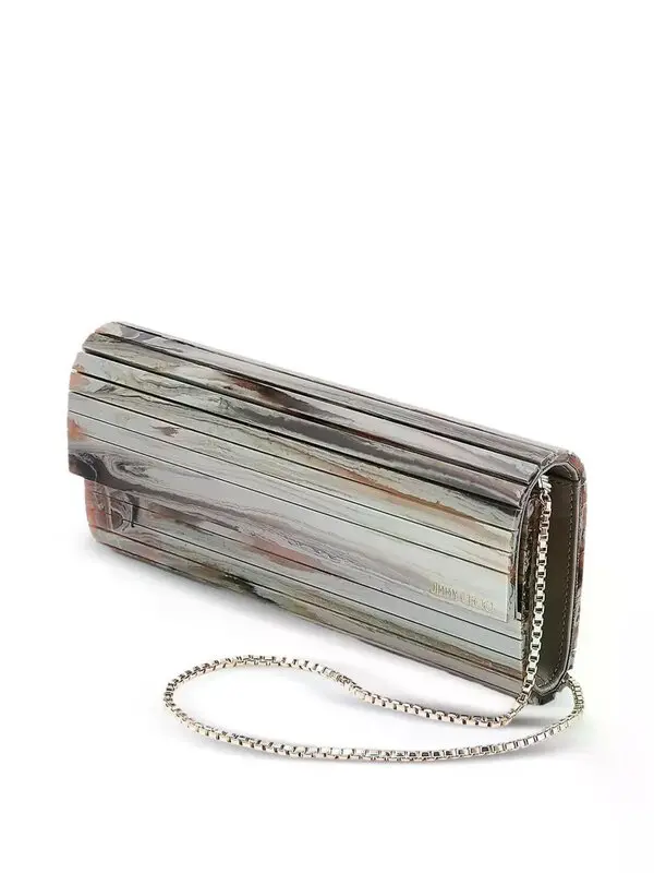 JIMMY CHOO Sweetie Ribbed Clutch Bag - Grey