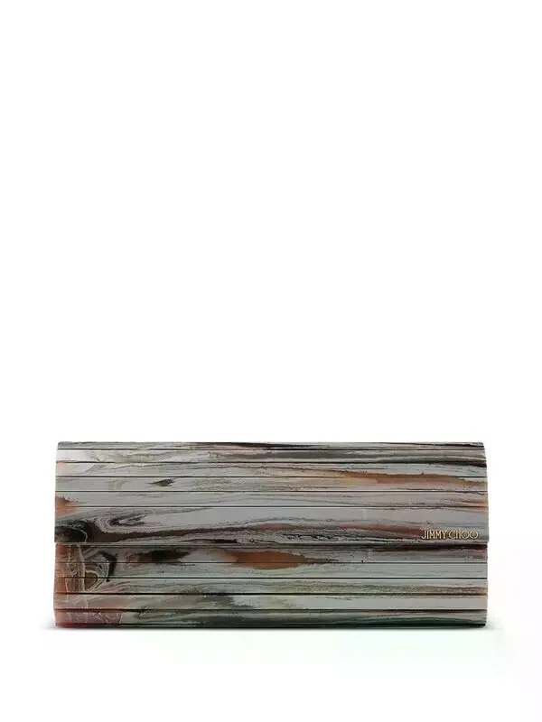 JIMMY CHOO Sweetie Ribbed Clutch Bag - Grey