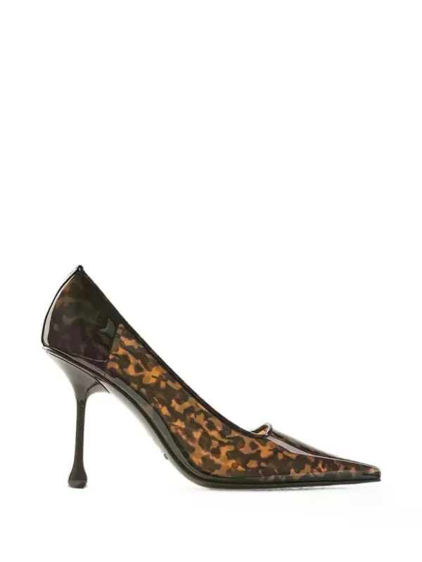 JIMMY CHOO Ixia 95 Pumps In Amber Tortoiseshell - Brown