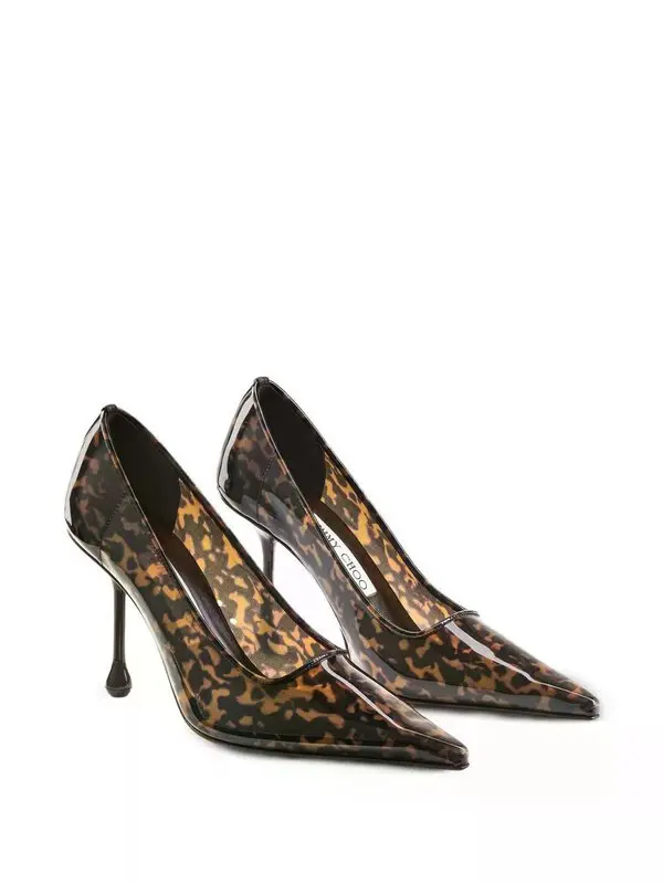 JIMMY CHOO Ixia 95 Pumps In Amber Tortoiseshell - Brown
