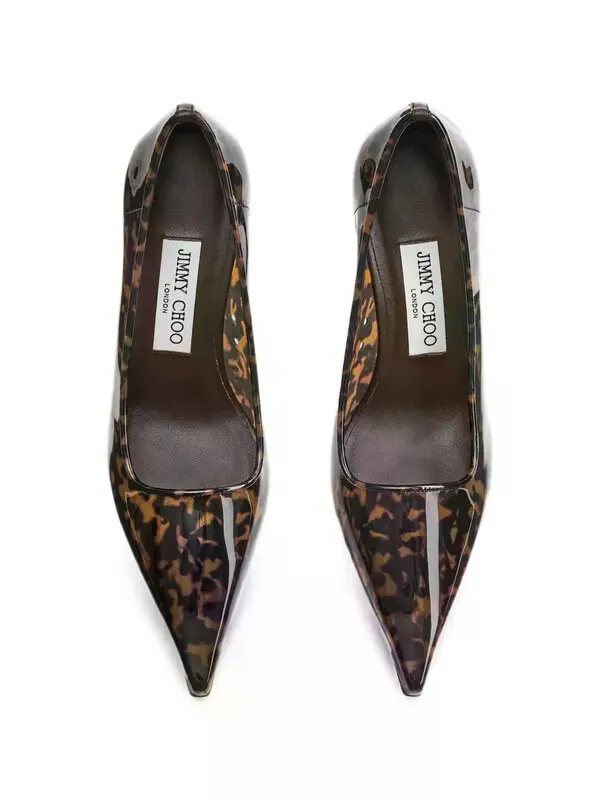 JIMMY CHOO Ixia 95 Pumps In Amber Tortoiseshell - Brown