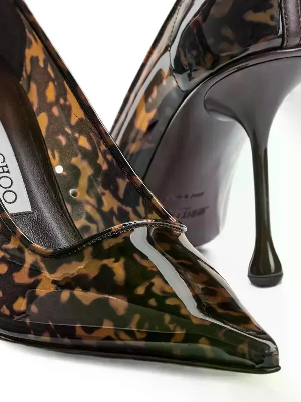 JIMMY CHOO Ixia 95 Pumps In Amber Tortoiseshell - Brown