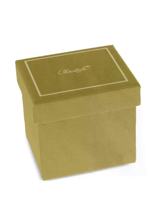 Christofle Objets Miroir Logo-embossed Leather Cup Sleeve