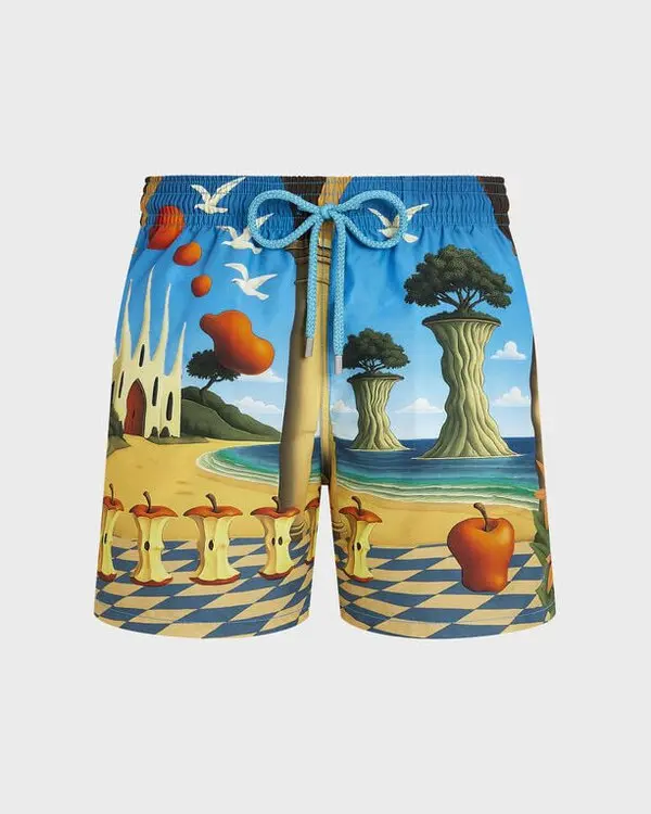 Vilebrequin X 3.paradis Printed Swim Trunks - Blue