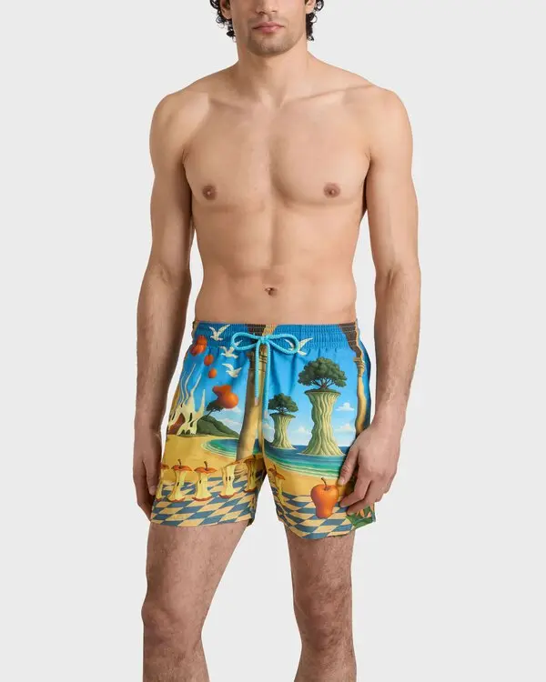 Vilebrequin X 3.paradis Printed Swim Trunks - Blue