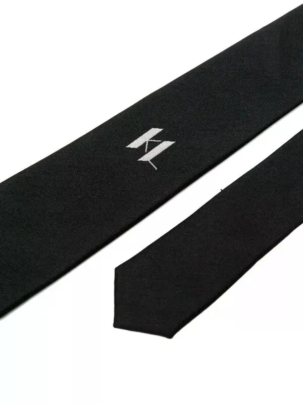 Karl Lagerfeld Embroidered Logo Neck Tie