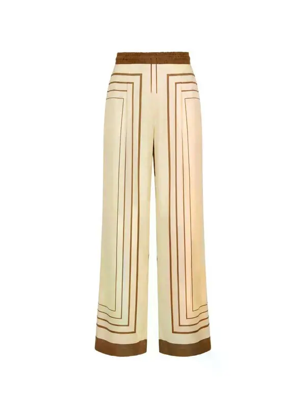 NICHOLAS Sandra Printed Palazzo Pants - Neutrals