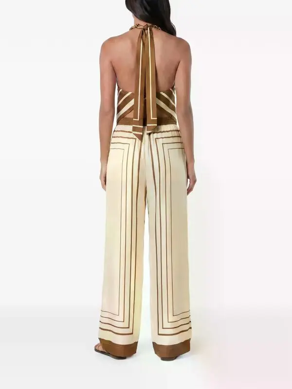 NICHOLAS Sandra Printed Palazzo Pants - Neutrals