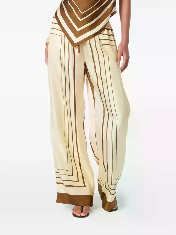 NICHOLAS Sandra Printed Palazzo Pants - Neutrals