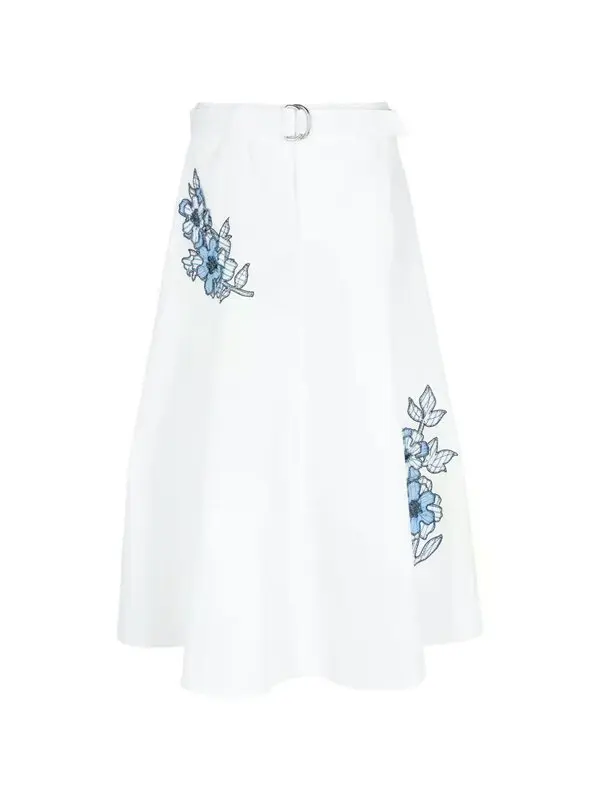 Cinq À Sept Samara Embroidered A-line Midi Skirt