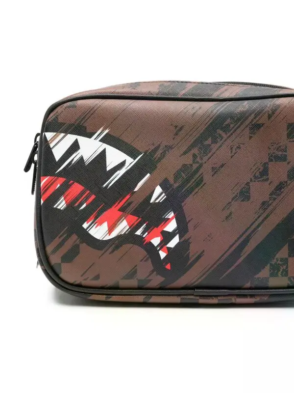 SPRAYGROUND Shark Mouth Checkered Clutch Bag