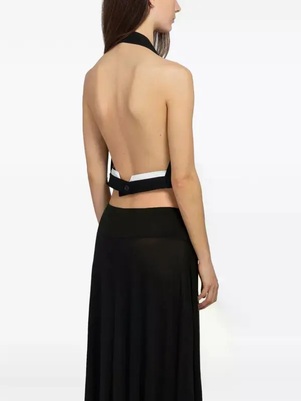 ST. AGNI Upside Down Halterneck Blouse