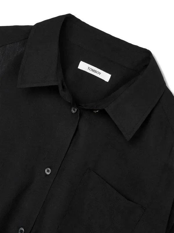 STUDIO TOMBOY Drawstring Hem Chest Pocket Shirt