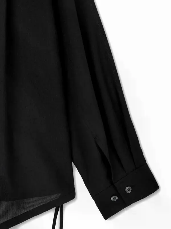 STUDIO TOMBOY Drawstring Hem Chest Pocket Shirt