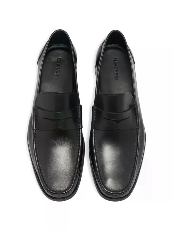 Magnanni Penny-slot Square-toe Loafers