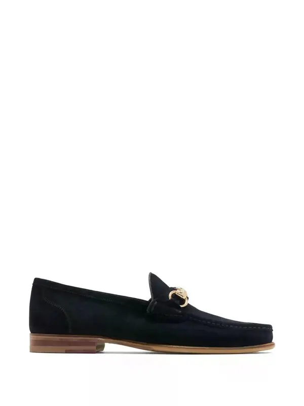 Magnanni Suede Loafers With Gold Horsebit Detail - Blue