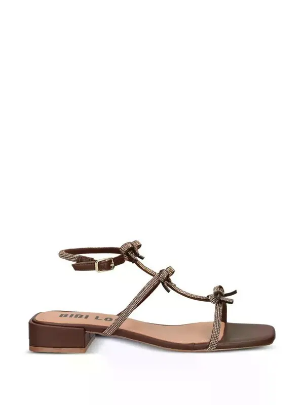 BIBI LOU Poline Crystal-embellished Sandals - Brown