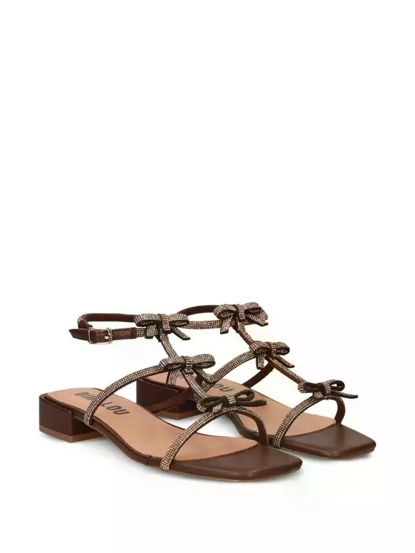 BIBI LOU Poline Crystal-embellished Sandals - Brown
