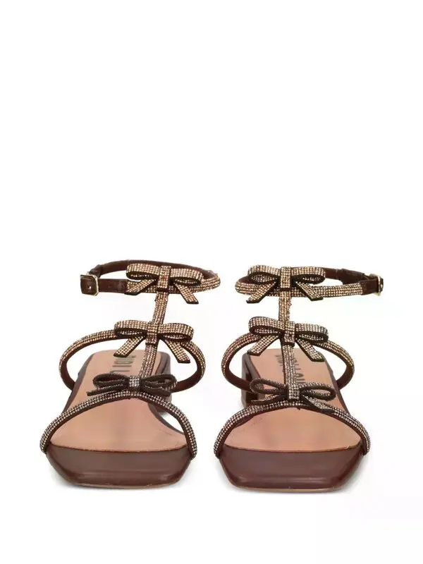 BIBI LOU Poline Crystal-embellished Sandals - Brown