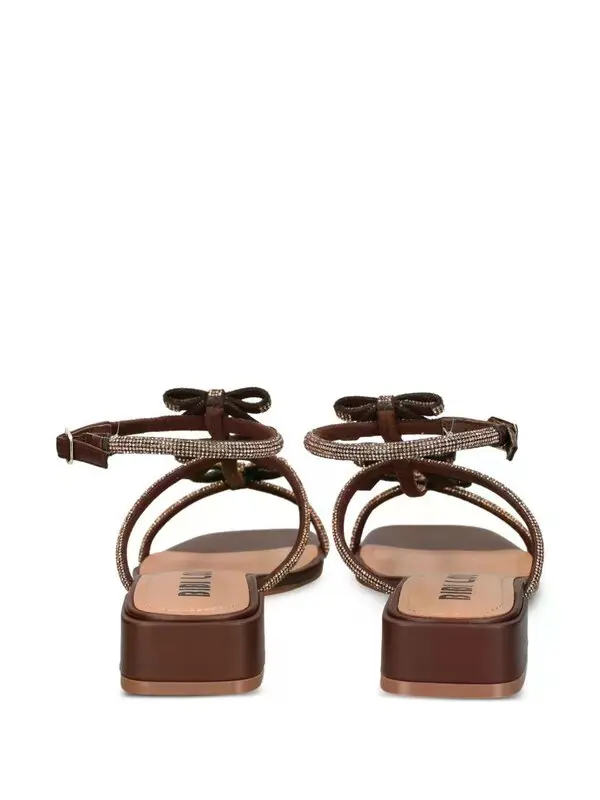 BIBI LOU Poline Crystal-embellished Sandals - Brown