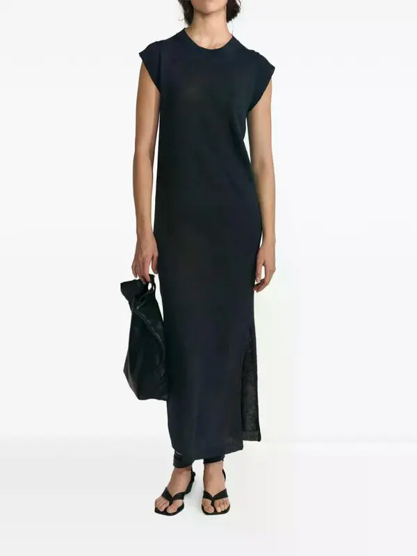 CORTANA Side-slit Knitted Maxi Dress