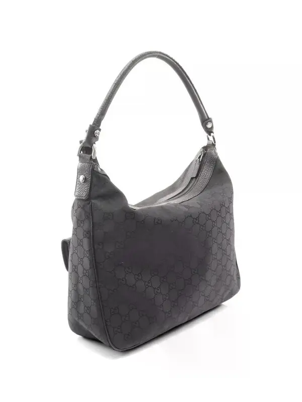 Gucci Gg Monogram Shoulder Bag - Black
