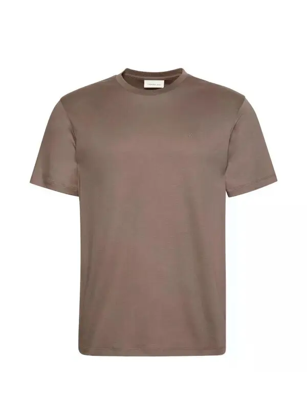 Calvin Klein Logo-embroidered T-shirt - Brown