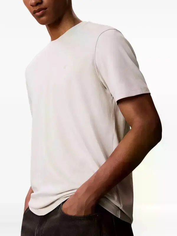 Calvin Klein Logo-embroidered T-shirt - Neutrals