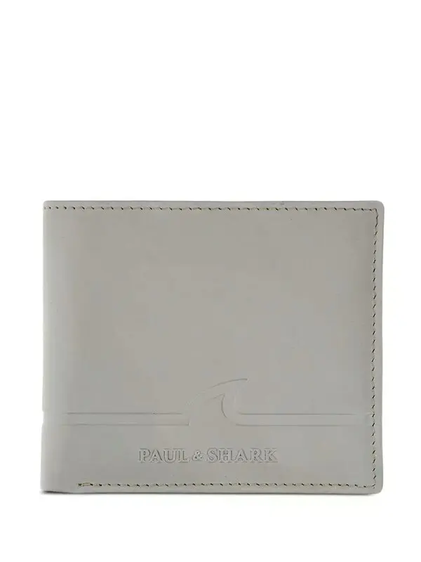 Paul & Shark Fin-embossed Leather Billfold Wallet - Neutrals