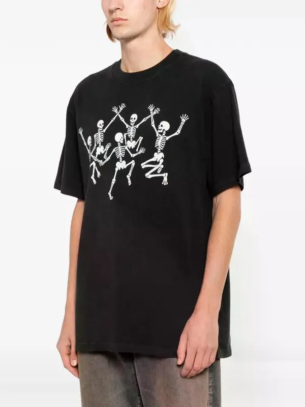 MELT Skeleton-print Crew Neck T-shirt
