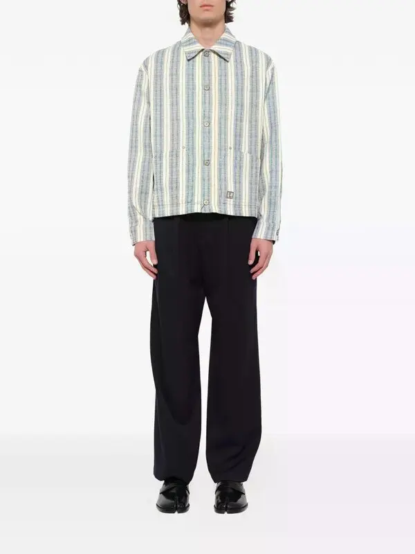 WOOYOUNGMI Stripe-pattern Dropped-shoulder Shirt