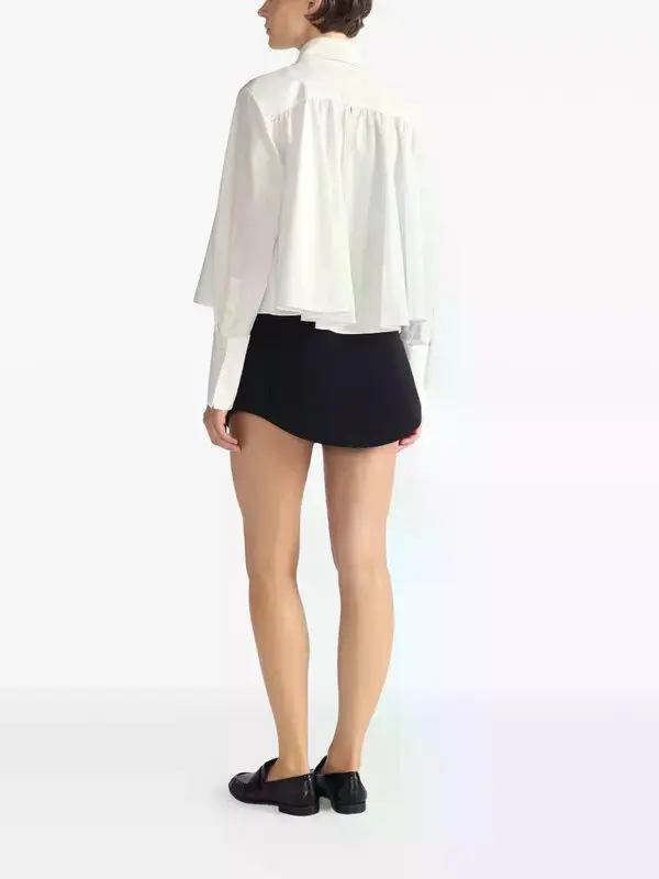 THE ARKOW Rose Curved-hem Mini Skirt