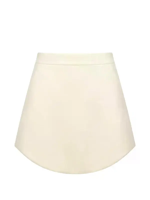 THE ARKOW Rose Curved Hem Mini Skirt