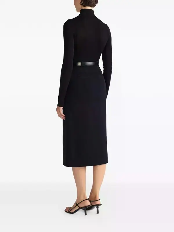 THE ARKOW Anastasia Belt-loops Midi Skirt